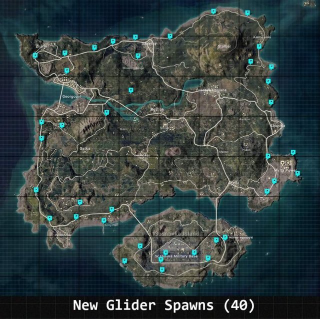 PUBG: Aparição do Planador (Mapas de Erangel e Mirmar) - OPAPOST